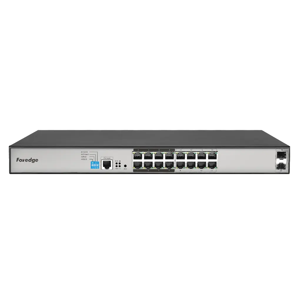 Foredge 16-Port Gigabit Layer2 Managed PoE Switch | Snapshot